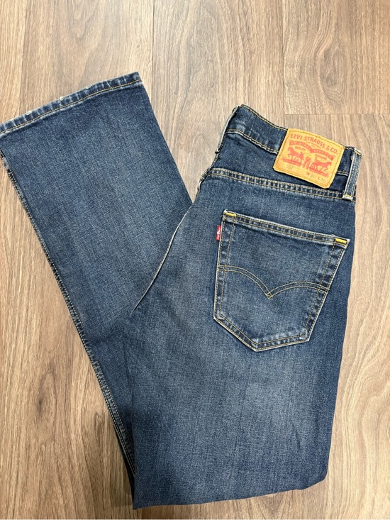 Levi's | Jeans | Levis Dark 527 Straightleg Jeans With Leather Patch ...